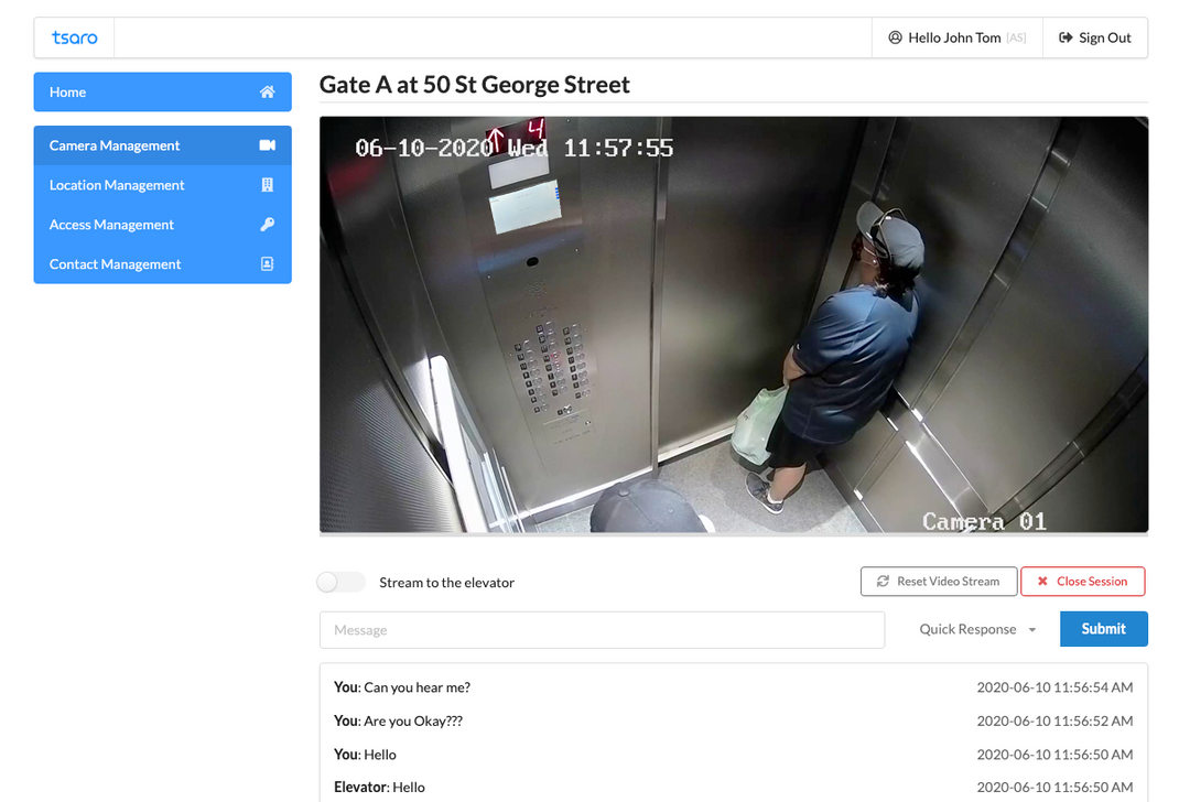 Tsaro - Digital Twin for Elevators & Escalators
